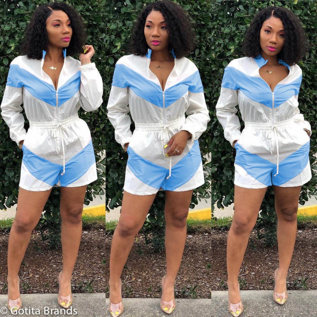 Fashion One Piece Long Sleeves Shorts Set - Cute Summer Outfit - GOTITA ...