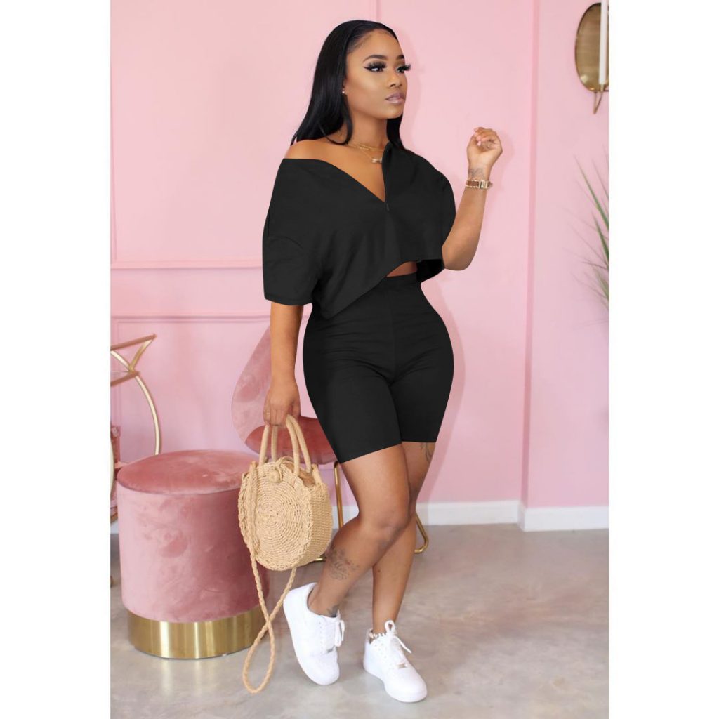 Stylish Two Piece Shorts Set - New Stunning Outfits For Ladies - GOTITA ...